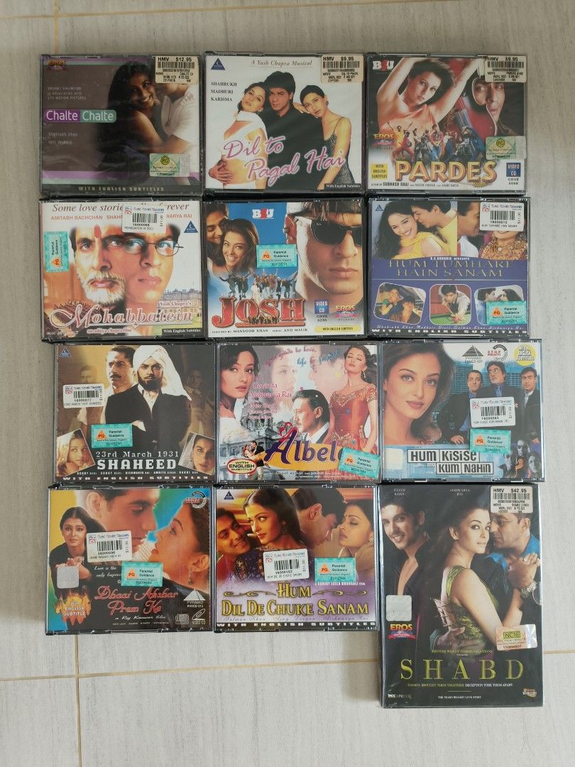Hindi VCDs lot - Shah rukh Khan, Aishwarya Rai, Hobbies & Toys, Music & Media, CDs & DVDs on ...