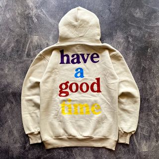 Hoodie Have A Good Time, Fesyen Pria, Pakaian , Atasan di Carousell