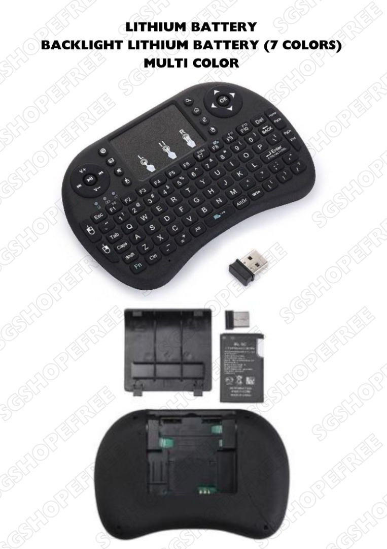 SG STOCK. i8 Keyboard Wireless Mini Keyboard 2.4g Touch Smart Keyboard ...