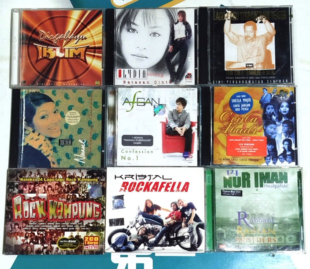 INLAY CD SAHAJA IKLIM LYDIA P RAMLEE NURUL AFGAN CINTA ABADI ROCK ...