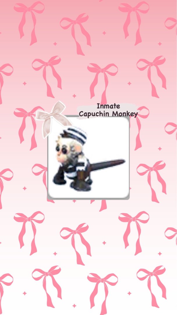 Inmate Capuchin Monkey Adopt Me, Video Gaming, Video Games, Others on ...