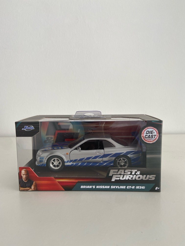Jada fast and furious Bryan’s Nissan skyline GT-R (R34) 1/32, Hobbies ...
