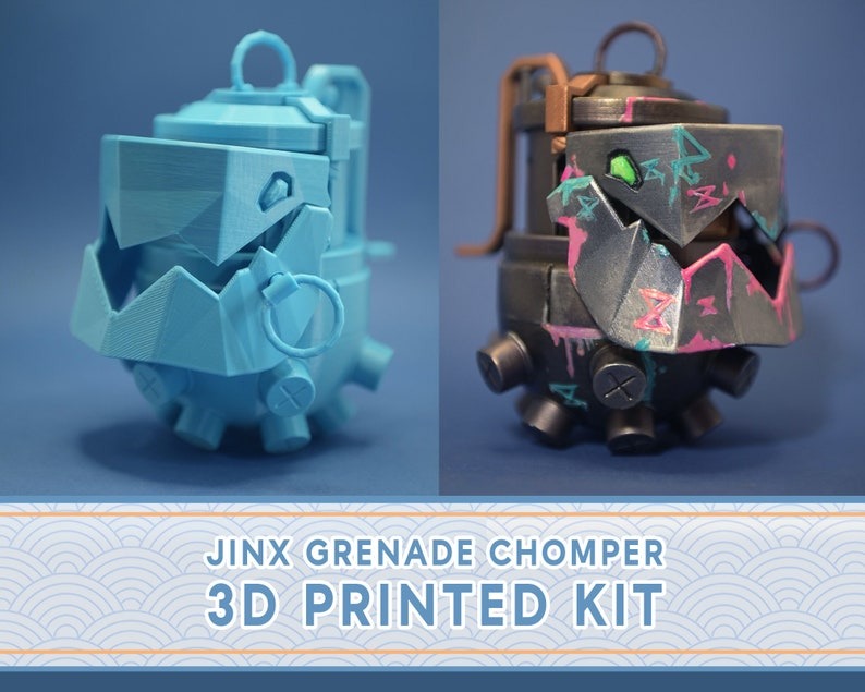 JINX cosplay kit | Raw printed chomper for Arcane League of Legends ...