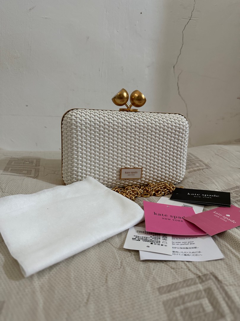 KATE SPADE LIMITED EDITION WOVEN CLUTCH WITH CHAIN SLING, Luxury, Bags ...