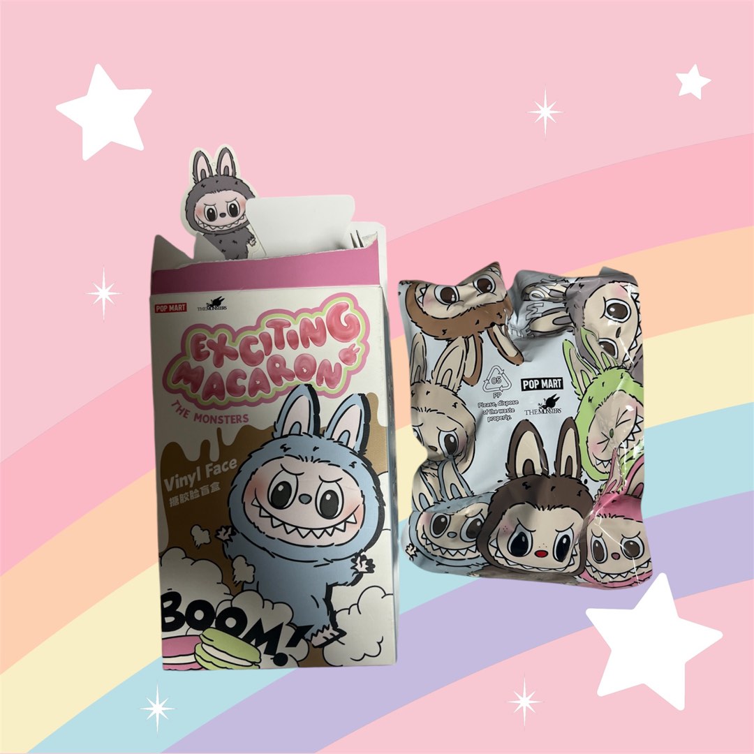 Labubu vinyl face - Grey, Hobbies & Toys, Toys & Games on Carousell