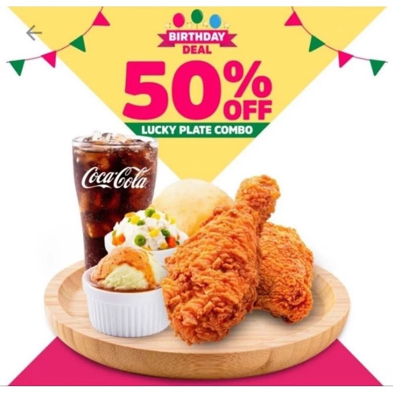 MARRYBROWN 50% off lucky plate combo AND free 1 pc fried chicken ...
