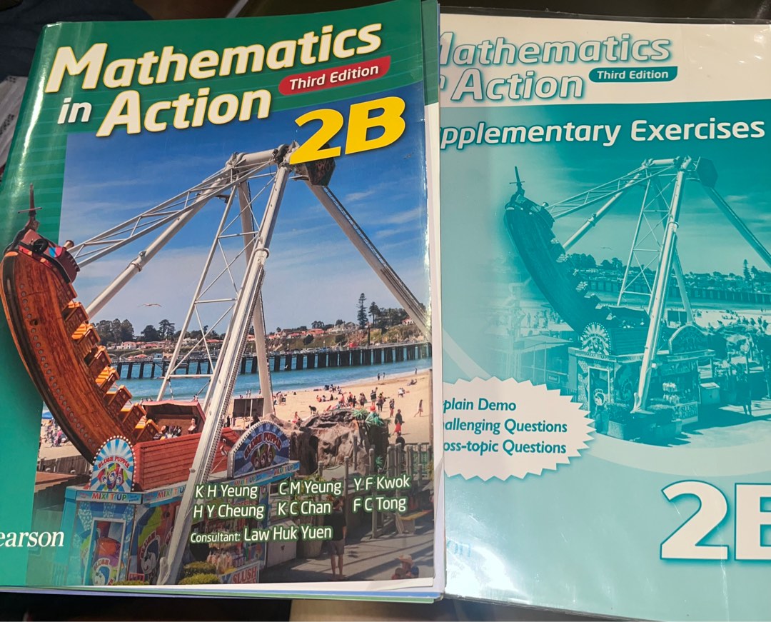(全新)Mathematics In Action 2B 連supplementary exercises, 興趣及遊戲, 書本 & 文具 ...