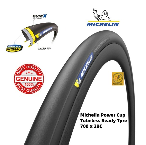Michelin Power Cup 28c Tubeless Ready Tyre 700 x 28C (28-622) CAI ...