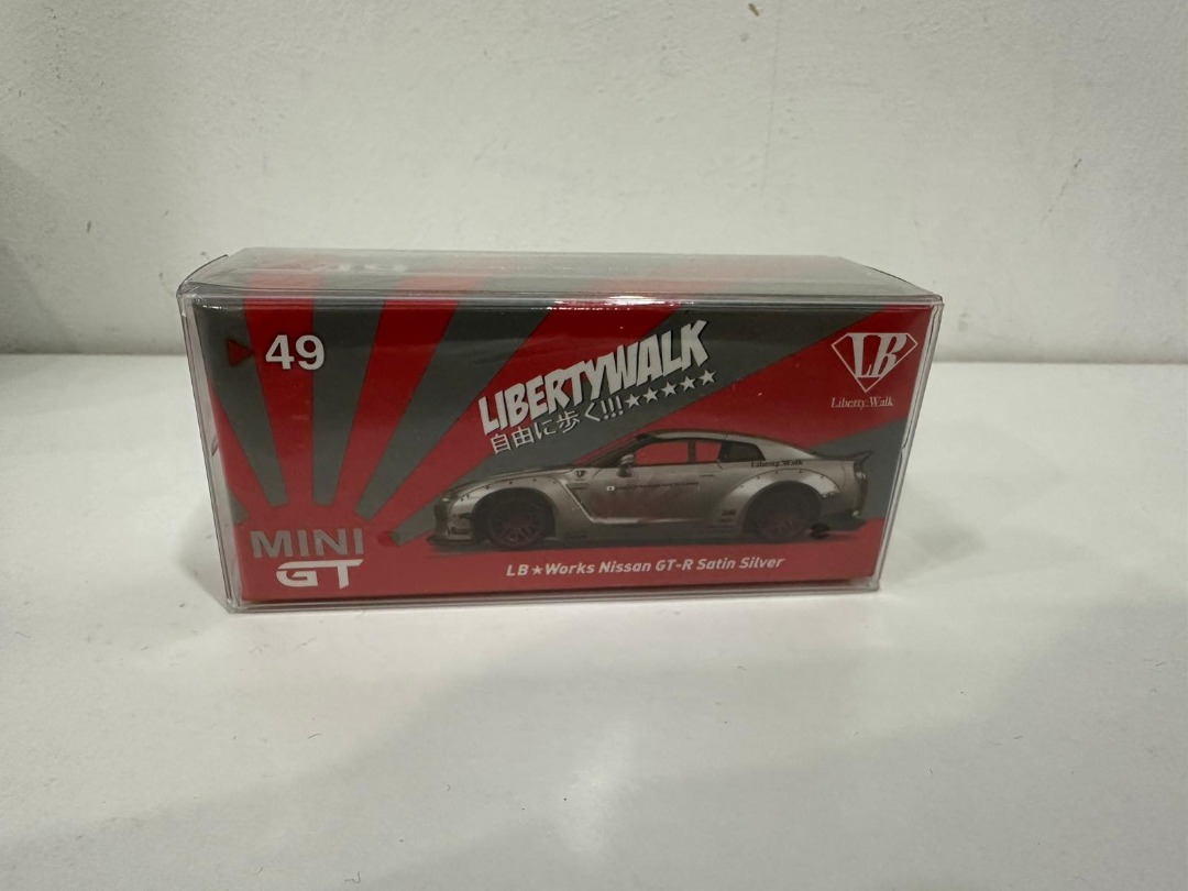 Mini GT #49 LB WORKS Nissan GT-R (R35)Satin Silver Type 1,Rear Wing ...