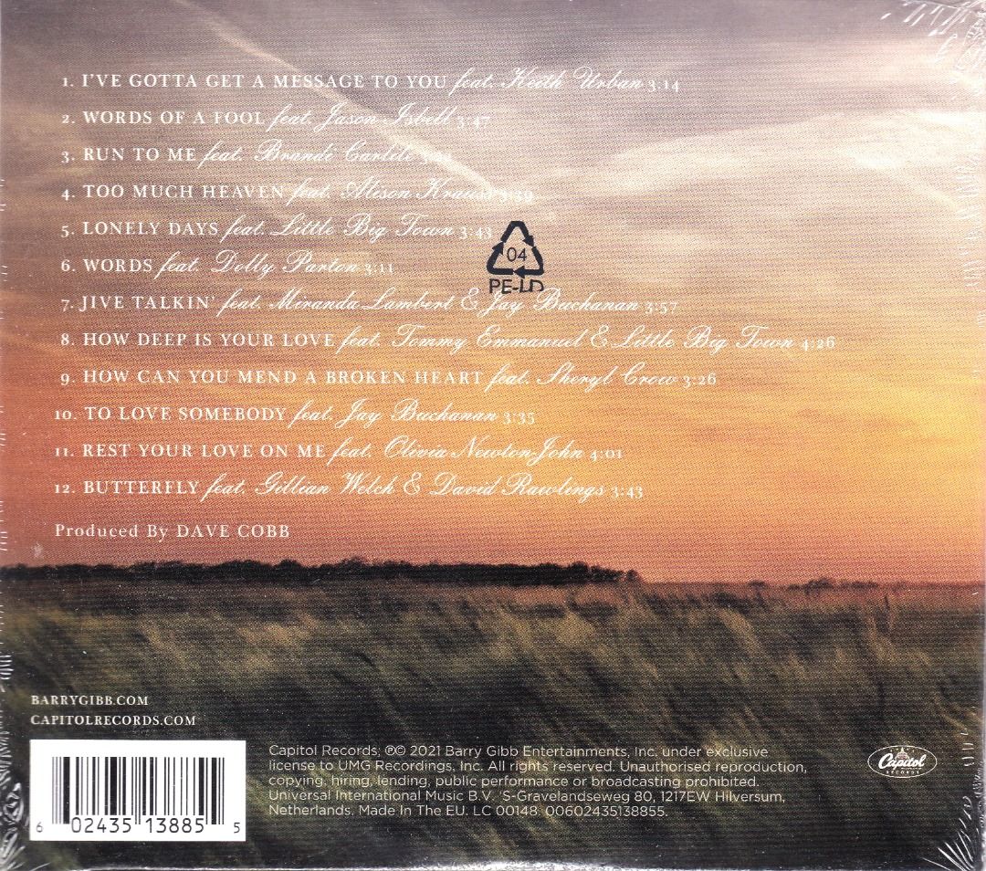 Ori CD - BARRY GIBB & FRIENDS - Greenfields: The Gibb Brothers ...