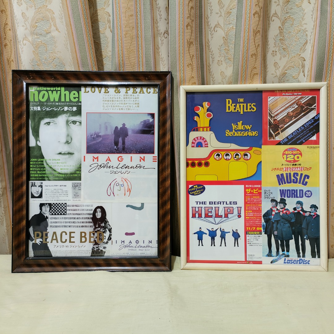 Original Leaflet & Pamphlet of THE BEATLES with Wall Mounted Wooden ...