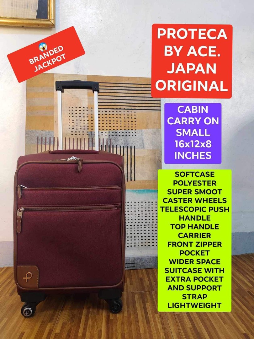 ORIGINAL PROTECA SOLLIE 2 MADE IN JAPAN SMALL,HAND CARRY,CABIN, Hobbies & Toys, Travel, Luggage ...