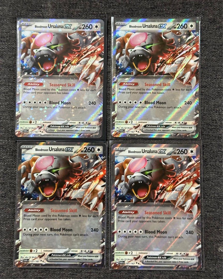 Pokemon Bloodmoon Ursaluna ex 141/167, Hobbies & Toys, Toys & Games on ...