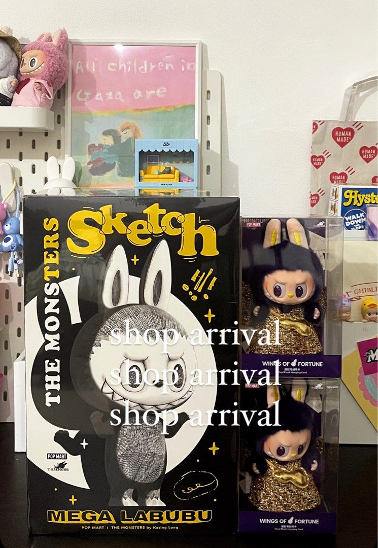 POPMART LABUBU SKETCH 400% AND WINGS OF FORTUNE WOF, Hobbies & Toys ...