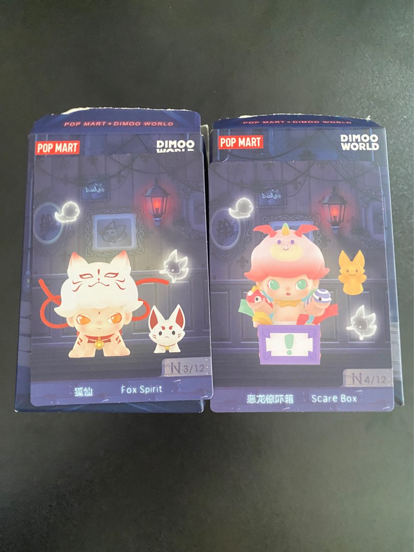 Popmart-Dimoo fox spirit & scare box, Hobbies & Toys, Toys & Games on ...
