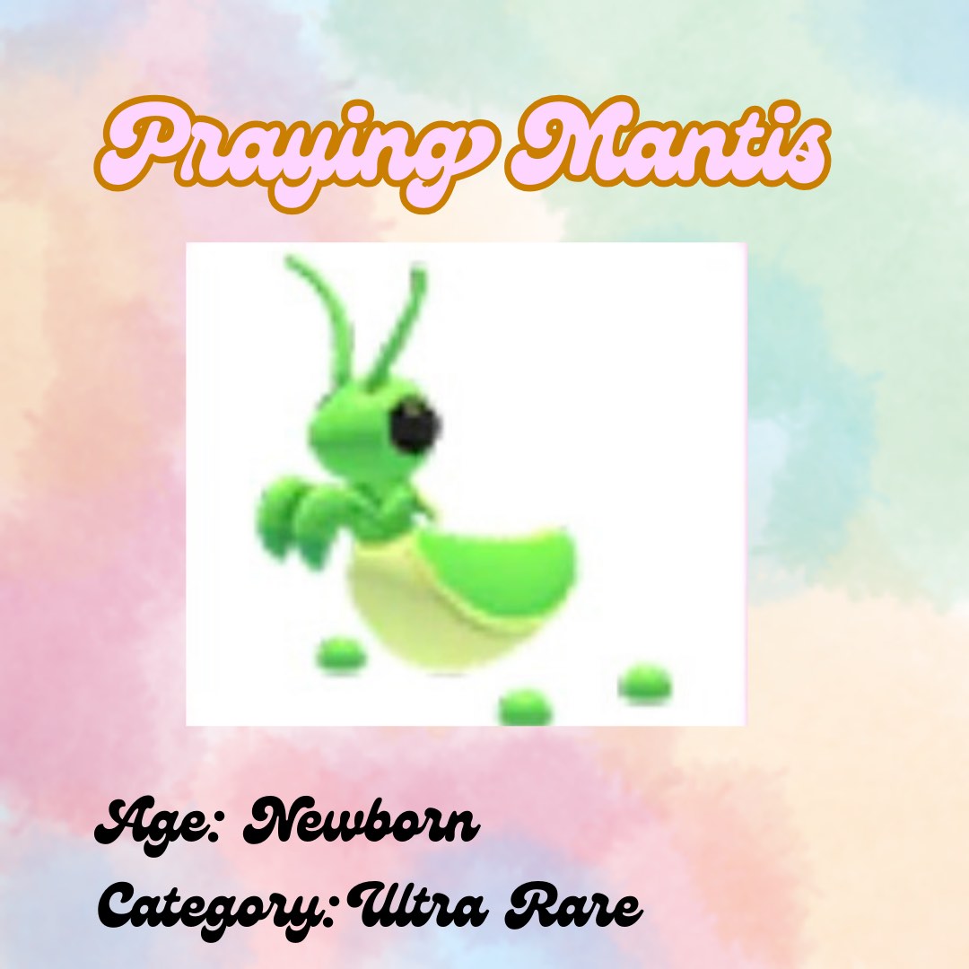 wts Praying Mantis Adopt Me, Video Gaming, Gaming Accessories, In-Game ...