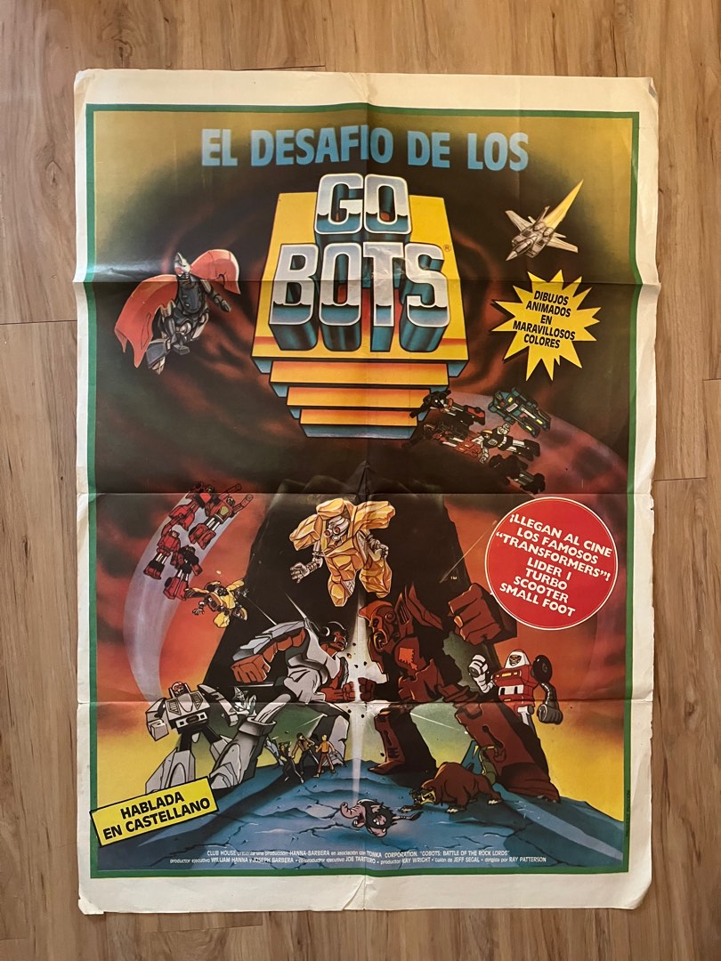 Rare vintage 1986 GoBots: Battle of the Rock Lords movie poster, 興趣及遊戲 ...