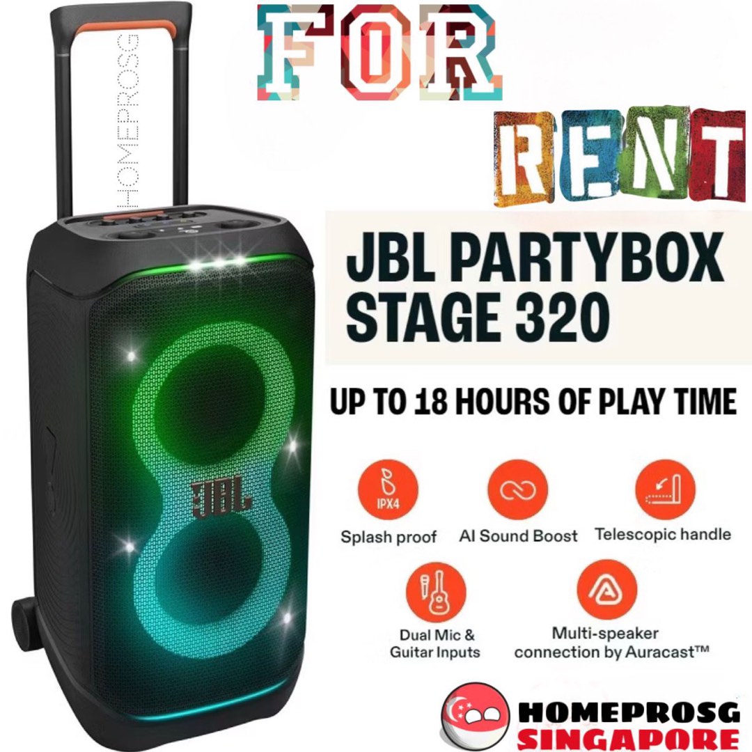 (Rental speaker) JBL Partybox stage 320, Lifestyle Services, Event ...