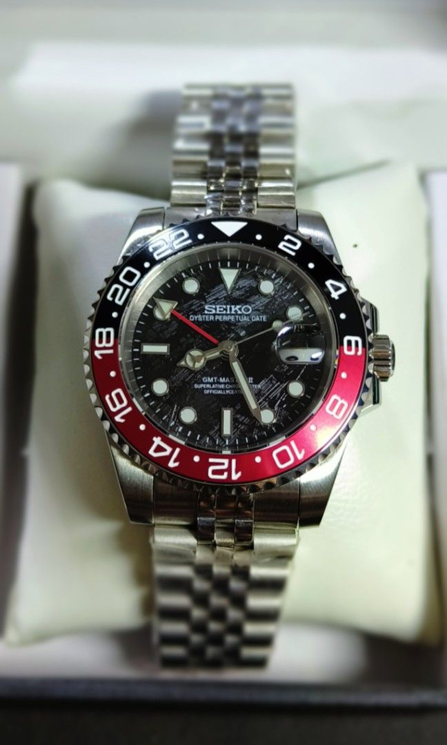 Seiko Mod Meteorite GMT Master II Coke 40mm Nh34, Men's Fashion ...