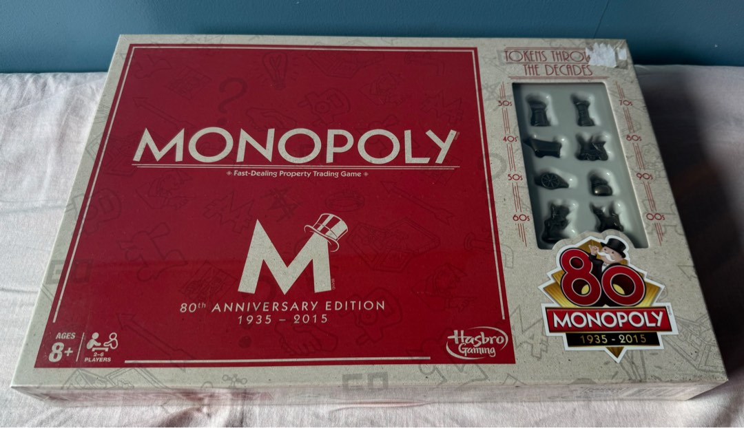 Sealed Monopoly 80th Anniversary Edition, Hobbies & Toys, Toys & Games ...