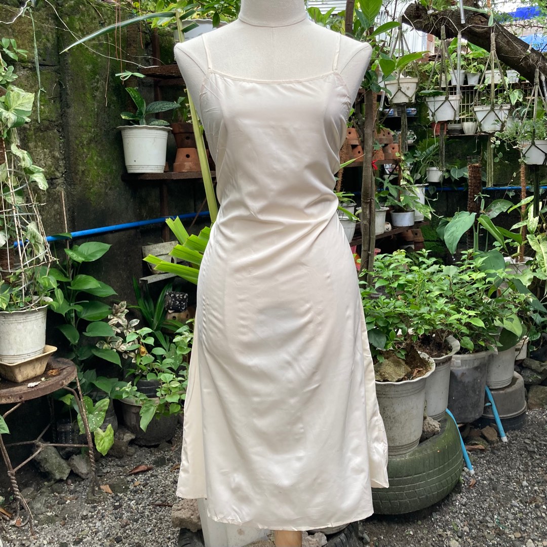 Sexy Silk Dresss Nighties Lingerie Sleepwear dirty white, Women's ...