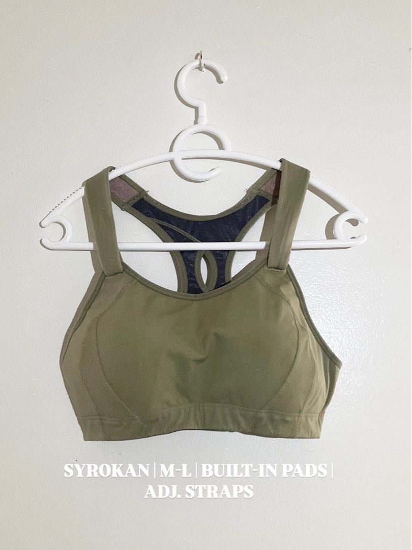 SYROKAN Sports Bra (Light Green), Women's Fashion, Activewear on Carousell