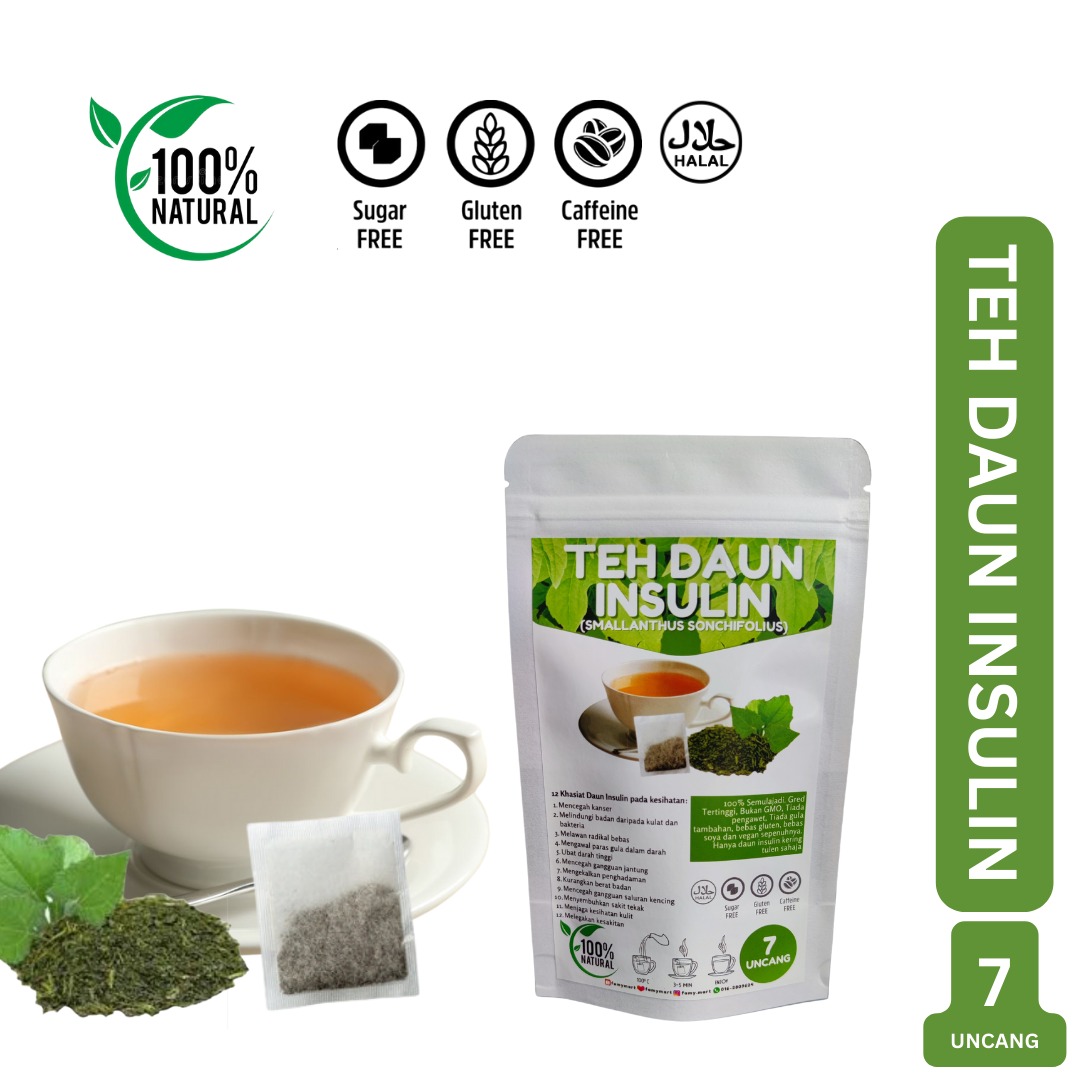 Teh Daun Insulin | Smallanthus Sonchifolius Tea | 7 Uncang, Food ...