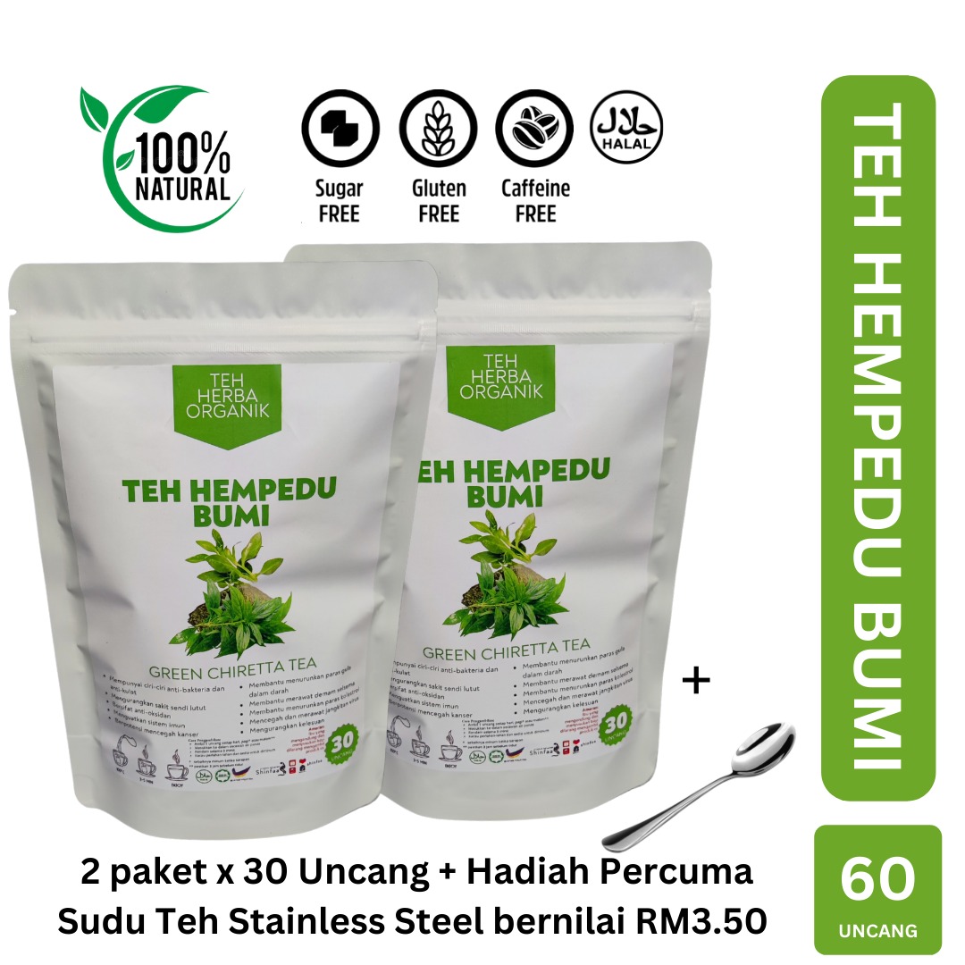 Teh Hempedu Bumi | Green Chiretta Tea | 60 Uncang, Food & Drinks ...