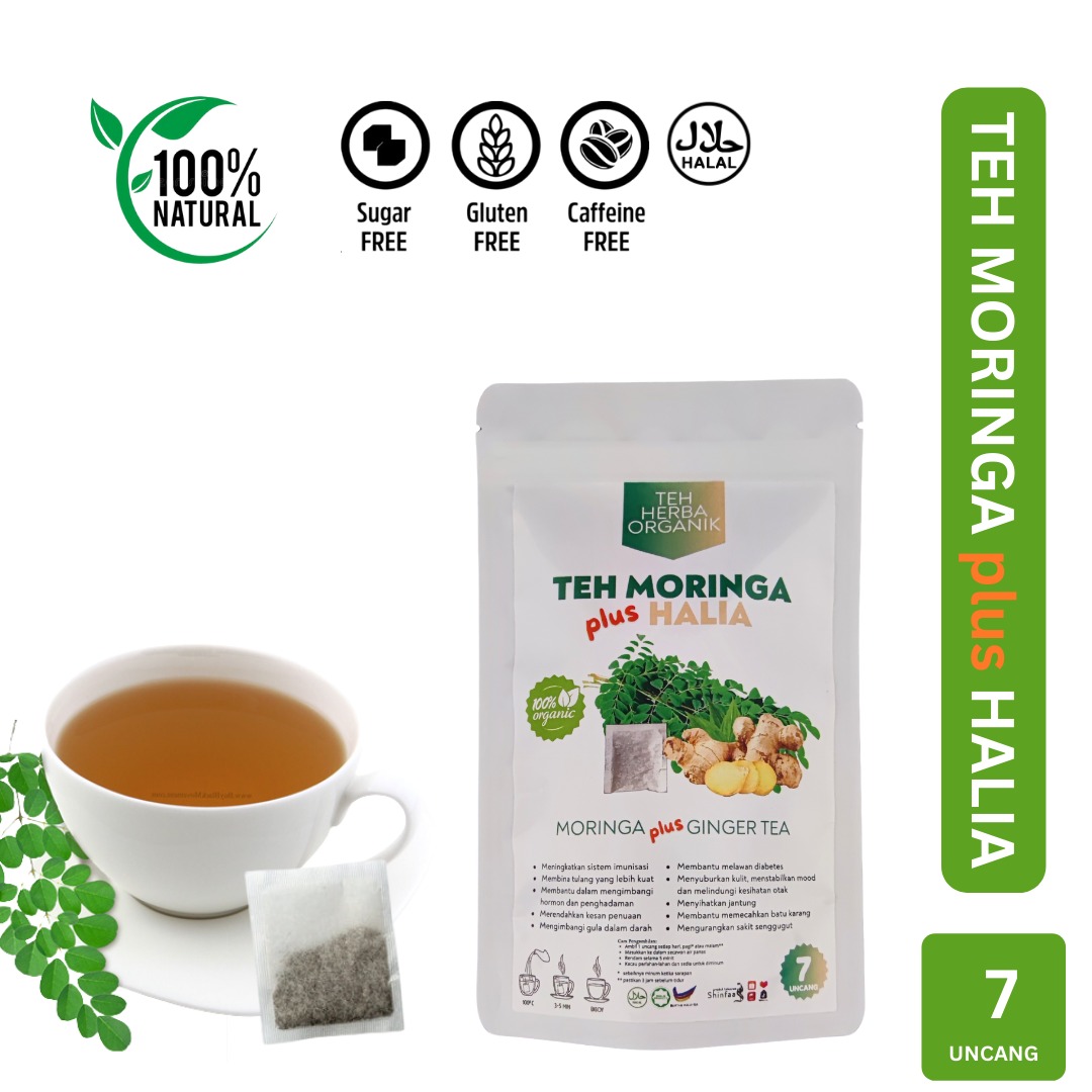 Teh MORINGA plus HALIA (Teh MoriLia) | Moringa plus Ginger Tea | 7 ...