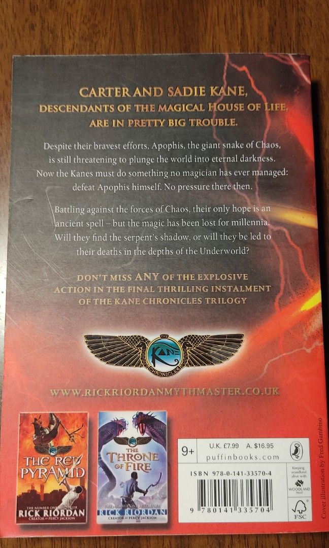 The Serpent's Shadow by Rick Riordan(Creator of Percy Jackson), Hobbies ...
