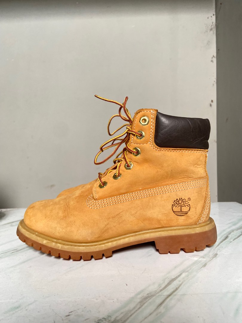 Timberland Boots original full leather, Fesyen Pria, Sepatu , Sepatu ...