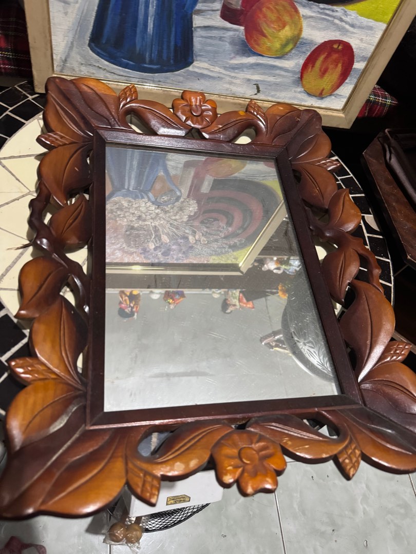 Vintage Carved Square frame and mirror, Hobbies & Toys, Memorabilia ...