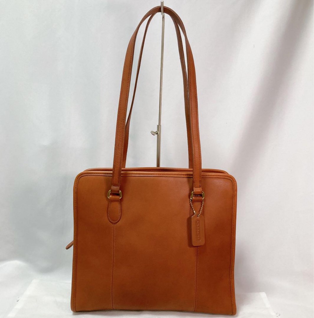 Vintage Coach Classic Compartment tote shoulder bag in british tan ...