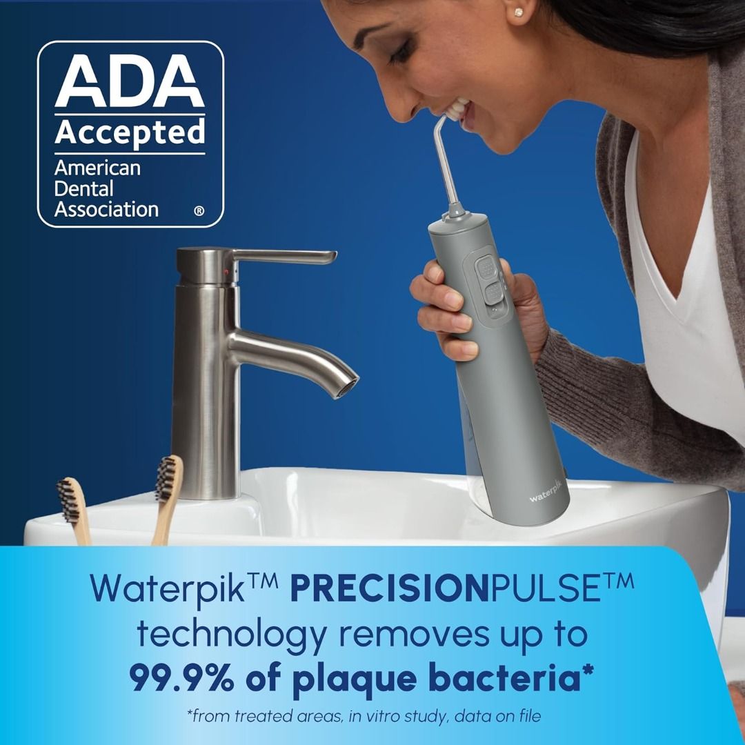 Waterpik Cordless Pulse Rechargeable Portable Water Flosser for Teeth ...