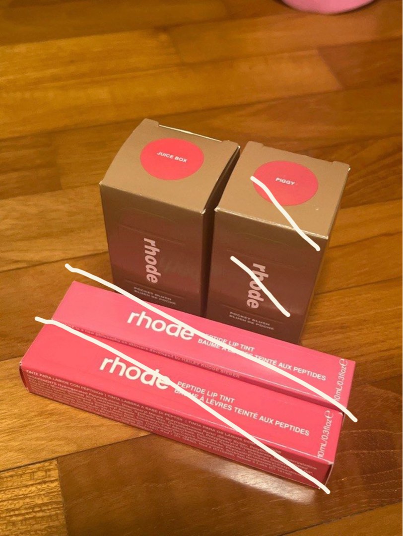 WTS/WTT rhode authentic/dupe lip tints and blushes juice box piggy ...