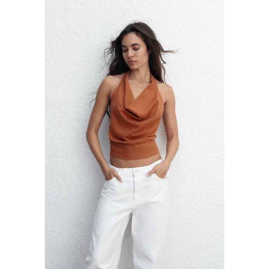 Zara backless top, Women's Fashion, Tops, Sleeveless on Carousell