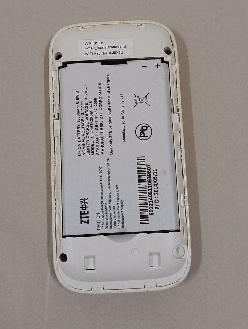 ZTE Hotspot Modem Maxis Celcom Digi Unifi, Computers & Tech, Parts ...