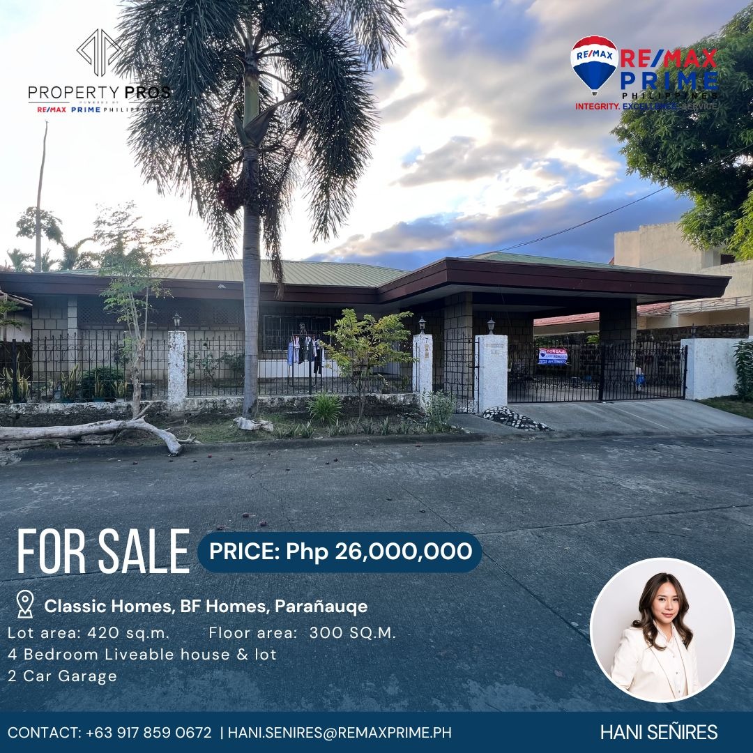420 sq.m. BF Homes Paranaque House & Lot For Sale, Property, For Sale ...
