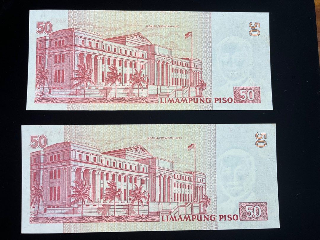 50 Fifty pesos bill Limampung Piso NDS series banknote Benigno S ...