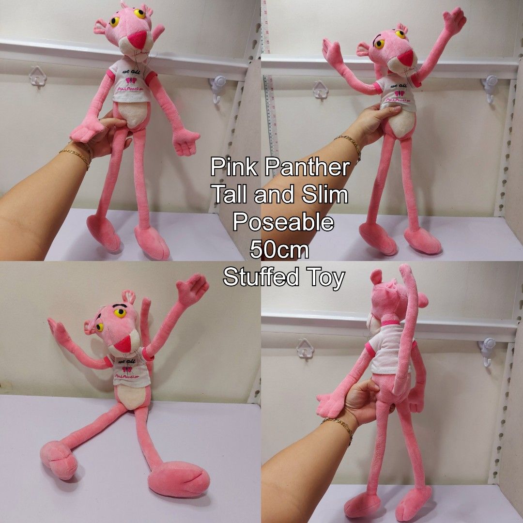 50cm Pink Panther Poseable Stuffed Toy - Classic Character for Kids and ...