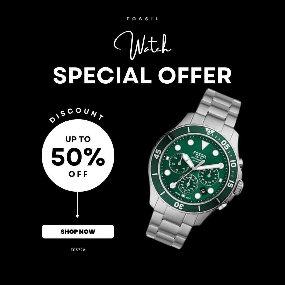 [Authentic]Fossil FB03 Chronograph Men's Watch FS5726 Green jam tangan ...