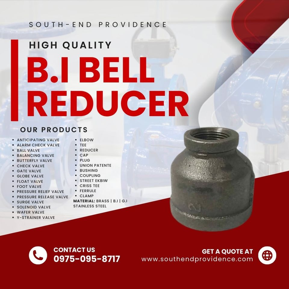 B.I Threaded Bell Reducer 1 1/2 x 1 1/4, Commercial & Industrial ...