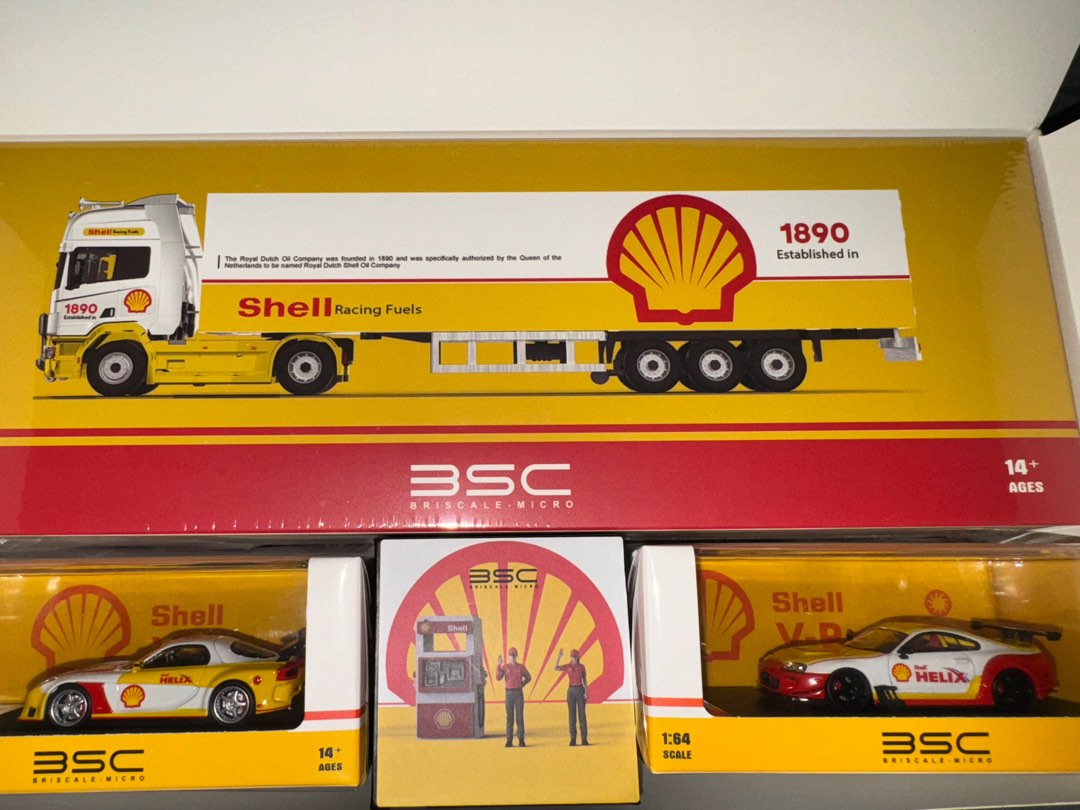 BSC 1/64 Shell Set Truck,RX7,Supra,two figure,1 Kiosk, Hobbies & Toys ...
