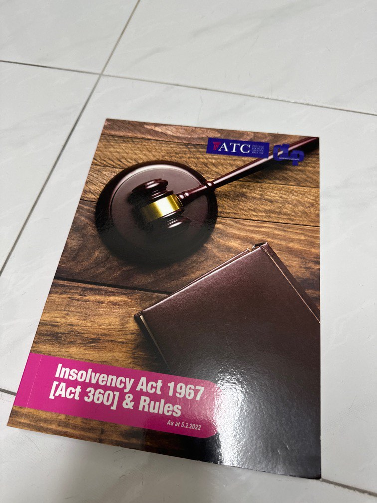 CLP ATC Statute Book - Insolvency Act 1967 (2022), Hobbies & Toys, Books & Magazines, Assessment ...