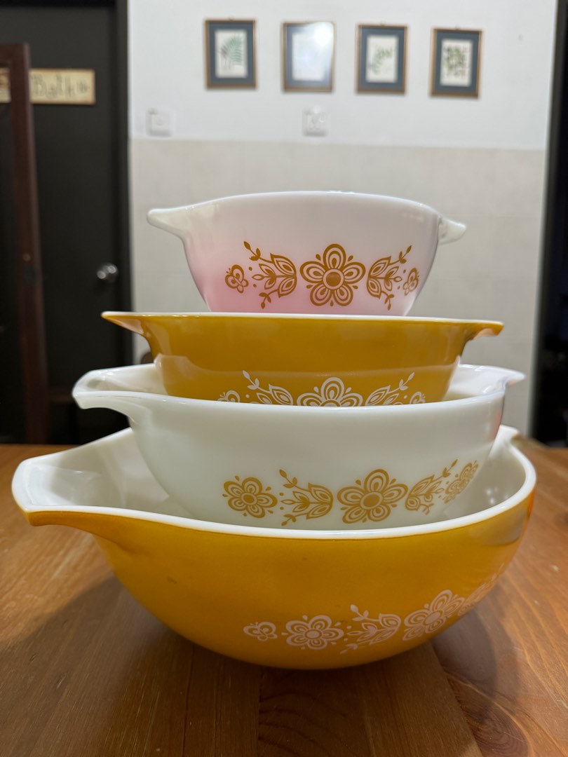 Corning Pyrex Cindy Bowl - Butterfly Gold, Furniture & Home Living ...