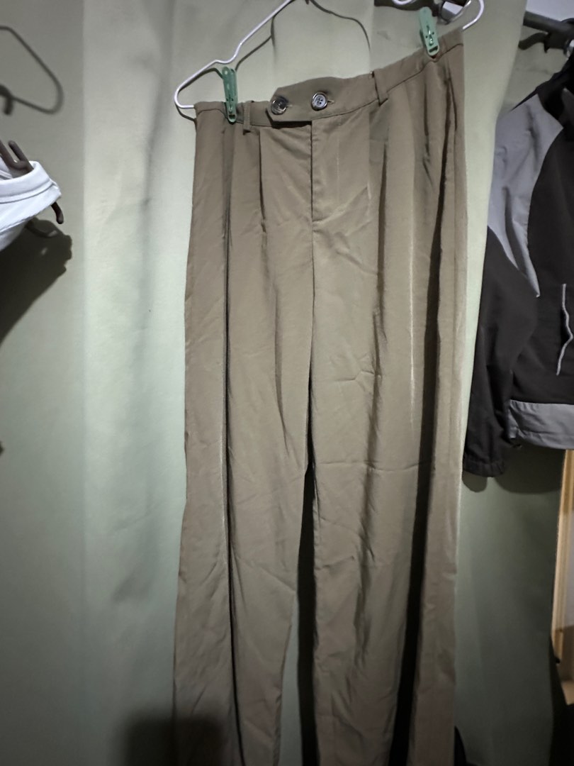 DAZY khaki/tan slacks wide pants, Women's Fashion, Bottoms, Other ...