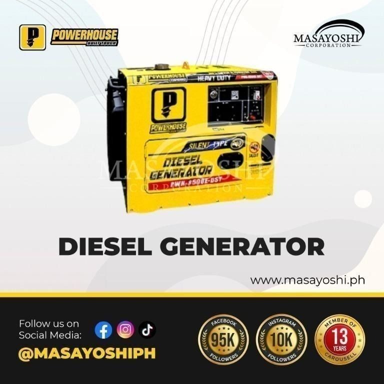 Diesel Generator (PWH-8500E-DST), Powerhouse, Commercial & Industrial ...