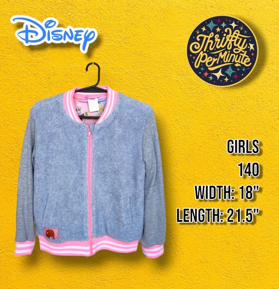 Disney Zootopia Bomber Jacket for Girls Gray-Pink Fleece Zip Up, Babies ...