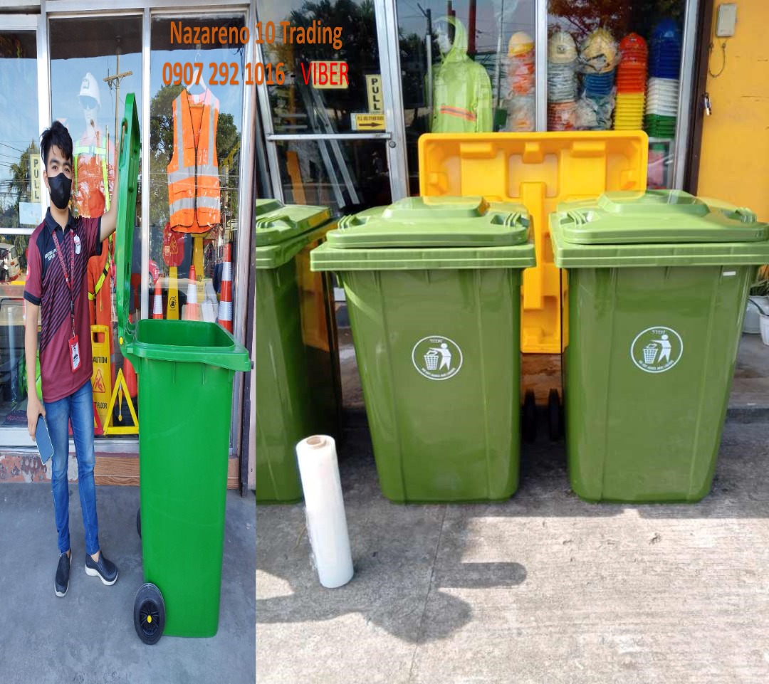 Dust bin trash bin w/wheels 621, Furniture & Home Living, Cleaning ...