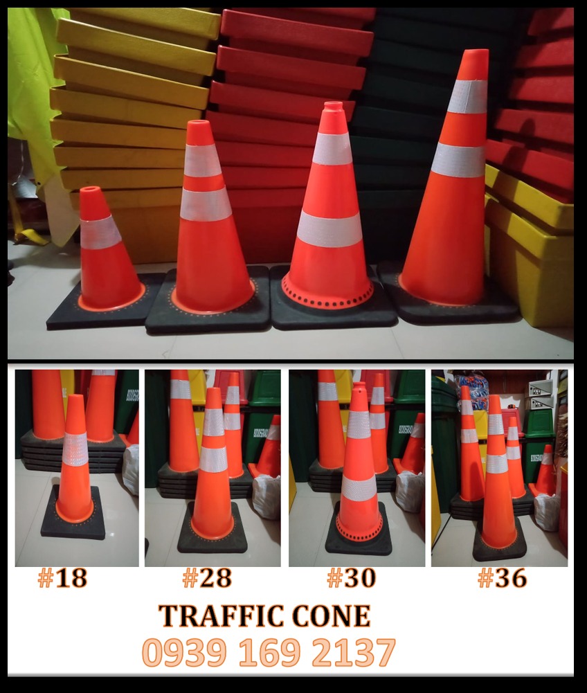 full rubberized traffic cone with reflectorized, Commercial ...